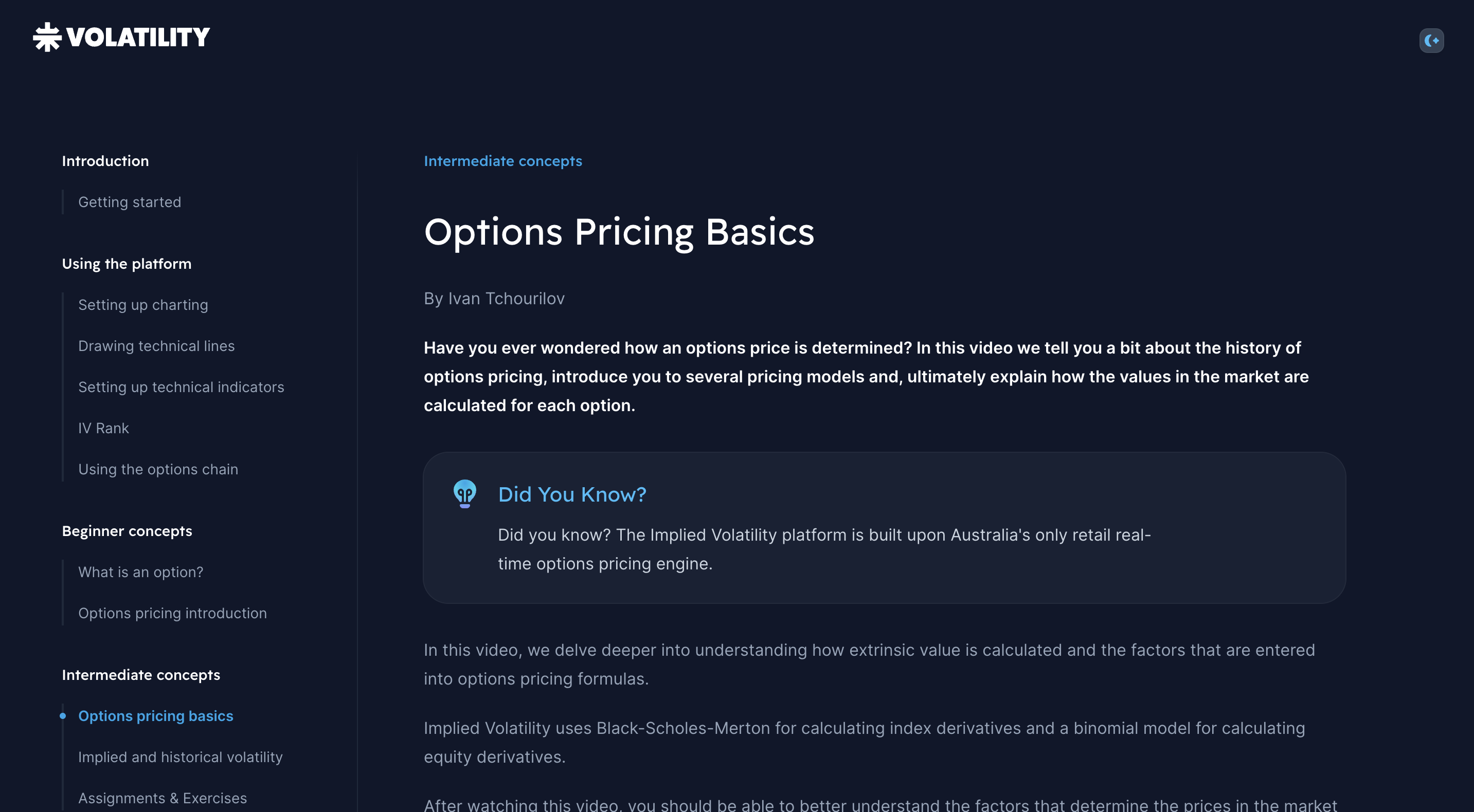 Volatility | Elite Options Trading Platform - Advanced Strategies and Tools